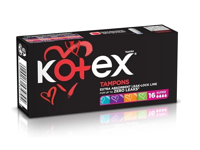 Kotex Normal Tampons – Leak Lock & Super Absorbent – 16 Pack