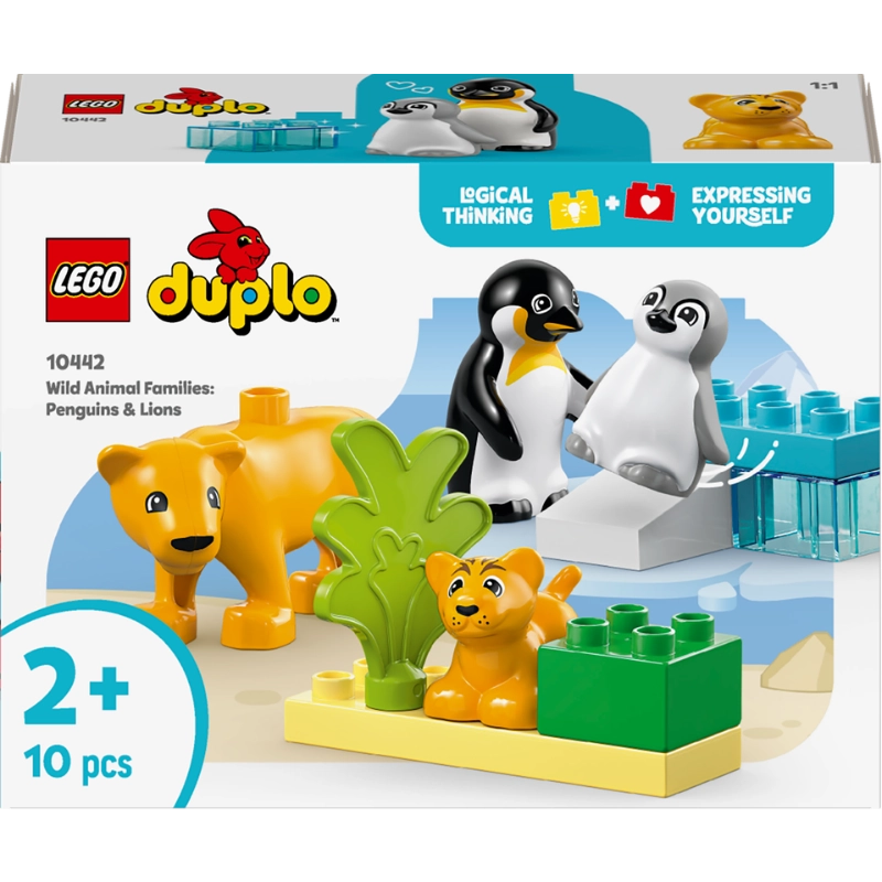 LEGO DUPLO Wild Animal Families Penguins & Lions 10442 – 10 Pieces ...