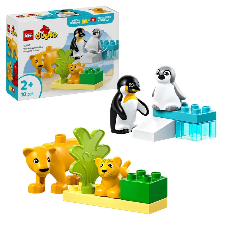 LEGO DUPLO Wild Animal Families Penguins & Lions 10442 – 10 Pieces ...