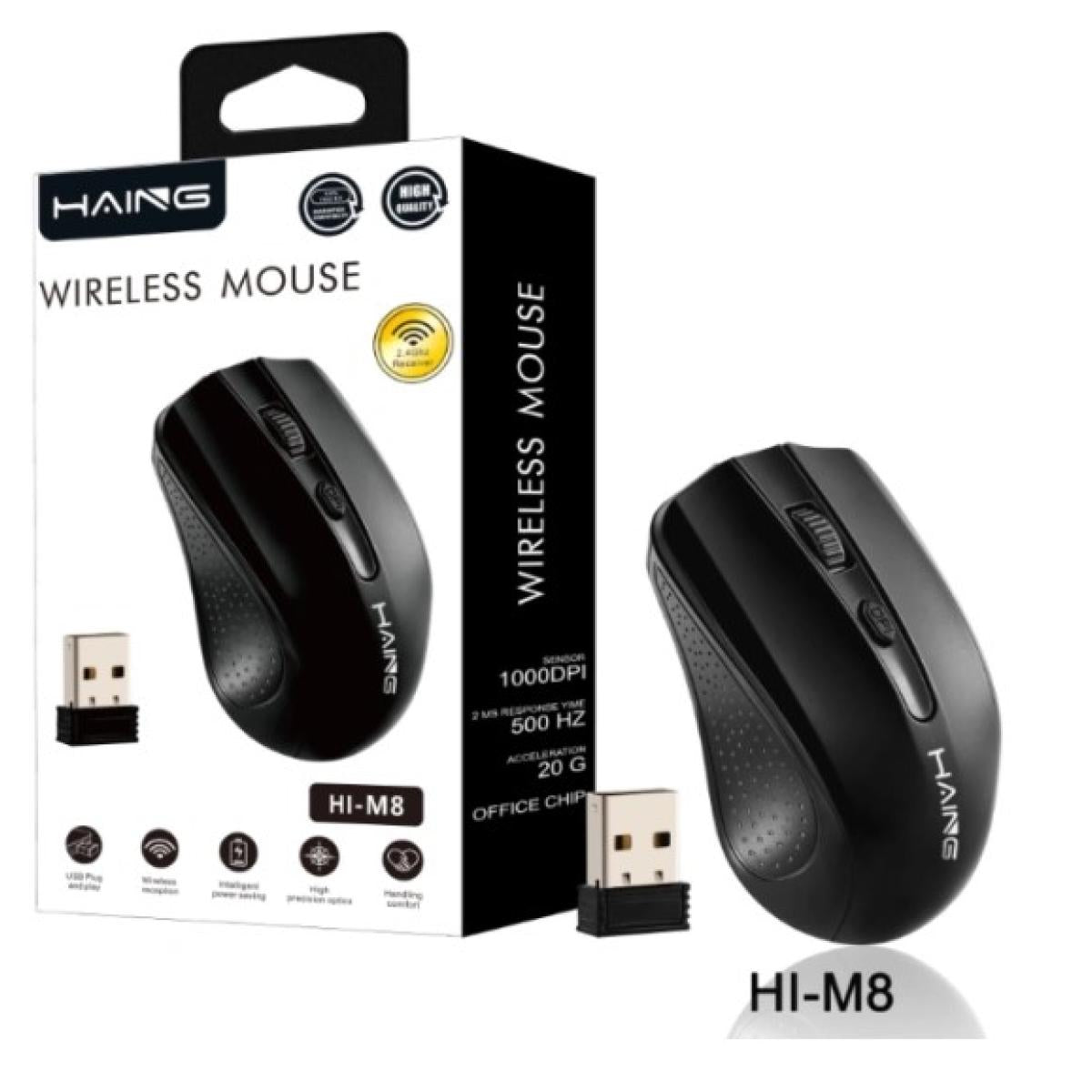 Haing M8 Optical USB 2.4G Wireless Computer Mouse