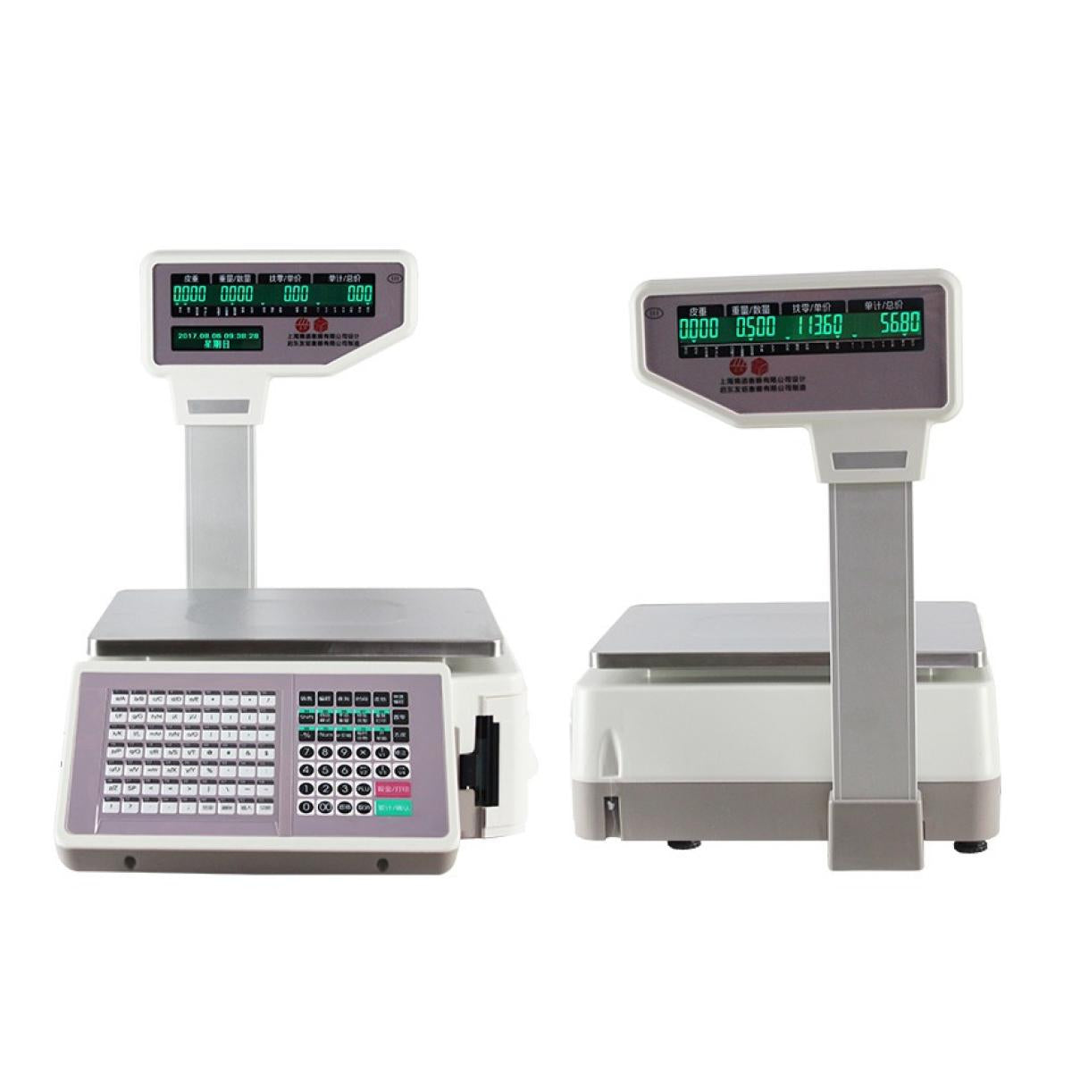 NVK Electronic Barcode Label Scale with Receipt Printer