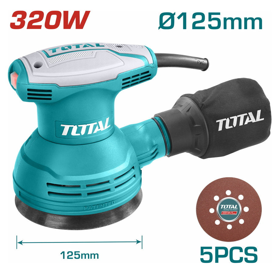 Total 5-Inch 320W Rotary Sander High Speed & Precision