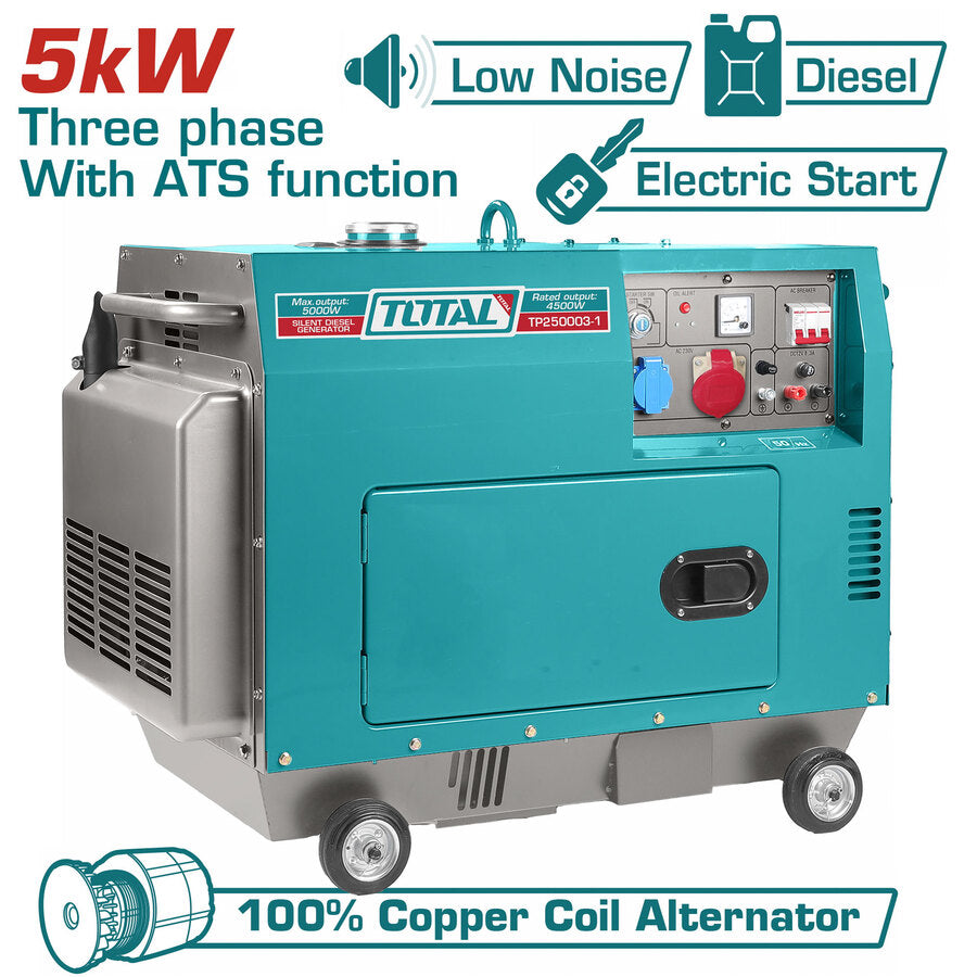 Total 5KW Silent Diesel Generator ATS Automatic Start