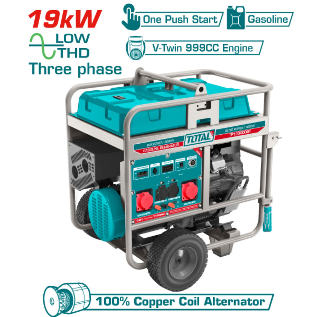 Total Gasoline Generator 19kW 3-Phase Reliable Industrial