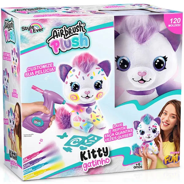 Style 4 Ever Airbrush Pelucia Cat Coloring Kit – Fun Art