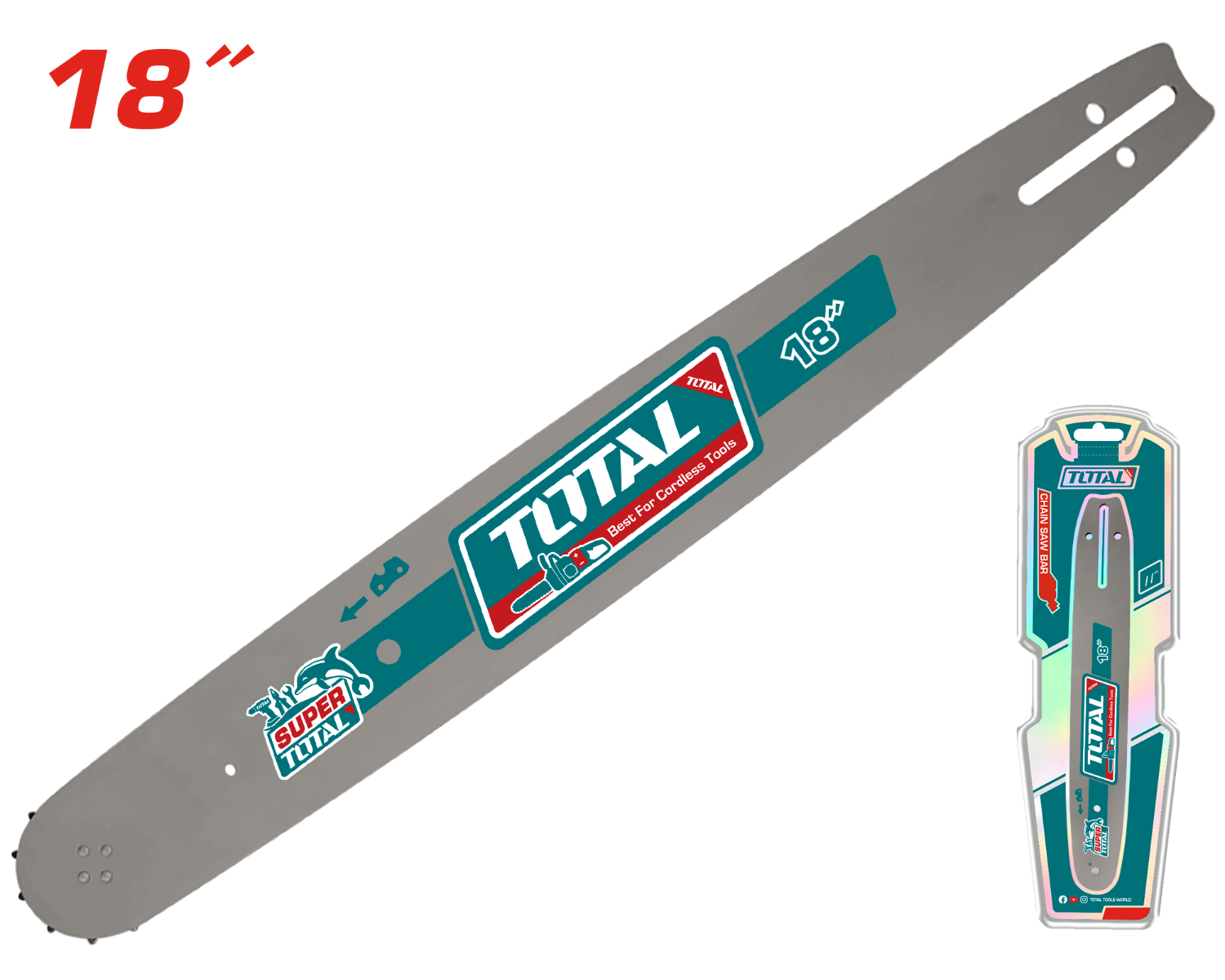 TOTAL 18″ Chainsaw Bar (TGTSB51801)Durable & Precise Cutting