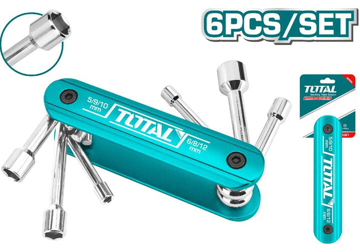 Total 6-Piece Folding Socket Set 5-12mm (THFND061)